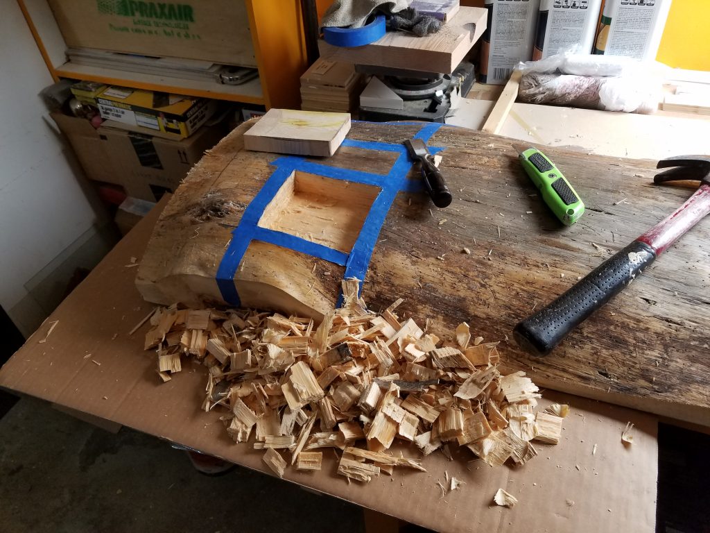 Live edge pine slab table – From The Forest Woodworking